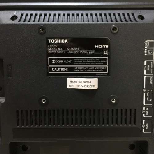 東芝32吋-TOSHIBA 32L3650H系列高清電視機 - 二手或全新電視, 影音產品 - DCFever.com