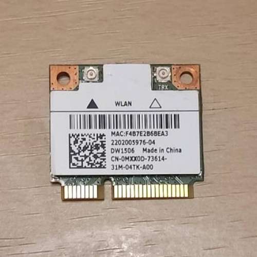 Dell DW1506 (802.11 b/g/n) WLAN half mini PCIE WiFi 卡 - 二手或全新網絡/WIFI ...