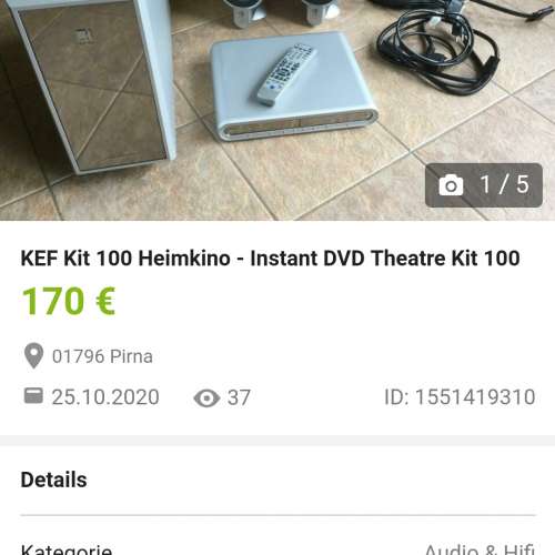 KEF KIT 100 Instant theatre System KEF KIT120 英國發燒級家庭影院音響組合 - 二手或全新音響組合 ...