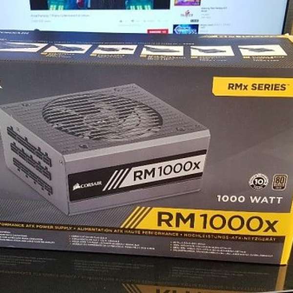 corsair rx1000x 10年保 9成新 齊線 80Plus Gold 全模組 PSU Power Suppiler 電腦電源供應器 ...