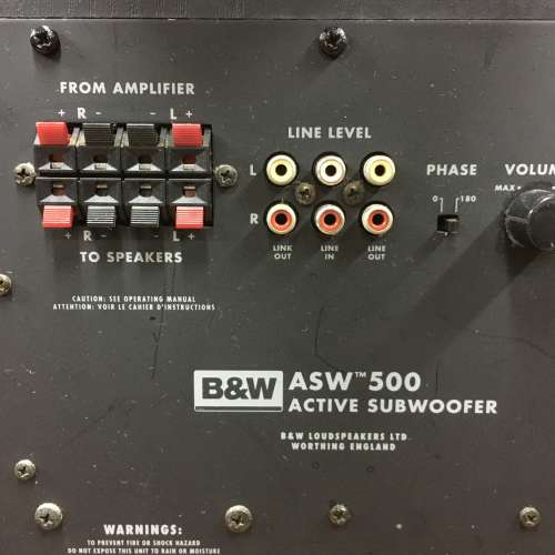 新淨經典B&W ASW-500 10吋重低音 英國製造 - 二手或全新揚聲器, 影音產品 - DCFever.com