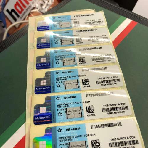 新貼 Windows 10 pro key OEM 標籤貼紙連正版金錀(只有20套） - 二手或全新手提電腦, 電腦 - DCFever.com