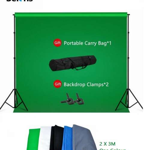 2M X 2M Studio Support Stand with 2M X 3M Backdrop Kits(影樓攝影背景架 / 龍門架連 ...