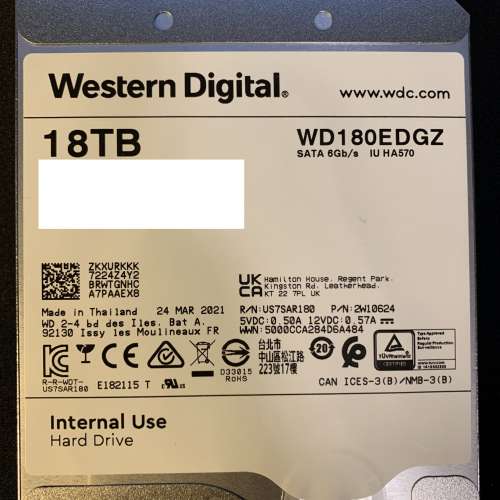 WD 18TB WD180EDGZ - 二手或全新SSD/硬碟機, 電腦 - DCFever.com