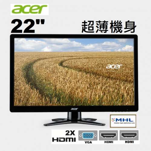22吋 ACER G226HQL LED mon G226 顯示器 monitor 螢幕 - 二手或全新顯示器, 電腦 - DCFever.com