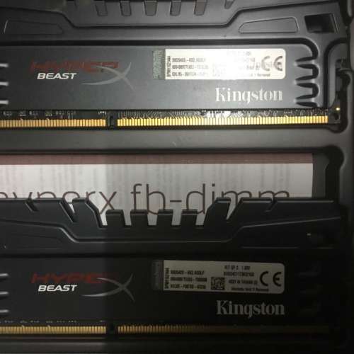 Kingston Hyper X Beast Ddr3 ram 2400 hz 8G x2 共16GB - 二手或全新RAM 記憶體, 電腦 ...