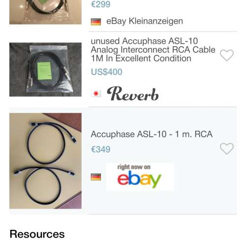 Accuphase Asl-10b 1M rca 訊號線 - 二手或全新影音線材, 影音產品 - DCFever.com