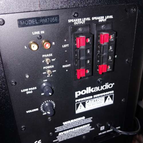 Polk Audio RM705 Powered Subwoofer 重低音喇叭 - 二手或全新揚聲器, 影音產品 - DCFever.com