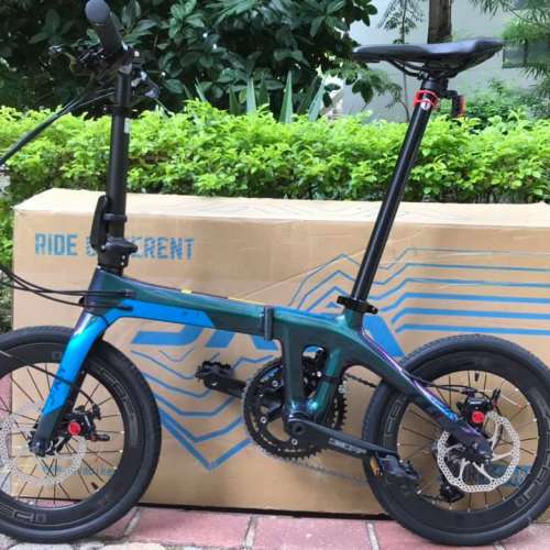 2021 新款 JAVA X1-18S Carbon 18速 16吋 碳纖折叠車 - DCFever.com