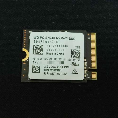 全新Western Digital SN 740 2TB NVMe 2230 ssd for Steam Deck - 二手或全新SSD ...