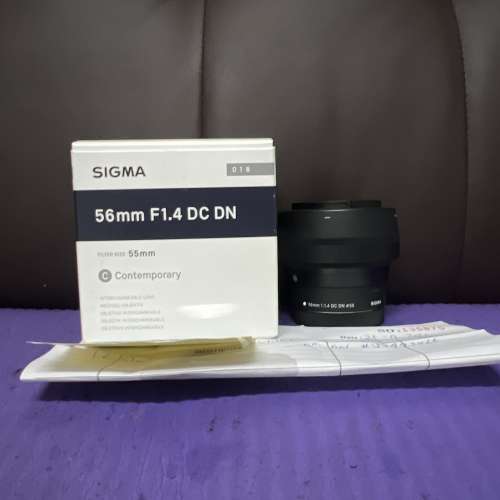 完美無瑕 全新一樣 全套有盒 香港行貨 有保用 Sigma 56 56mm F1.4 Canon EFM Eos M Mount - 二手或 ...
