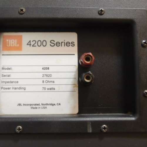 JBL 4200 series monitor 4208 一對 (換上 AR 8'' 單元) - 二手或全新揚聲器, 影音產品 - DCFever.com