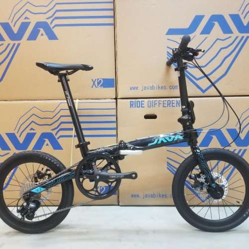 《免費送貨/送頭盔》JAVA X2-9S-PRO - 9速 碟剎 中空餅 方便收納 16吋 摺疊單車 - DCFever.com