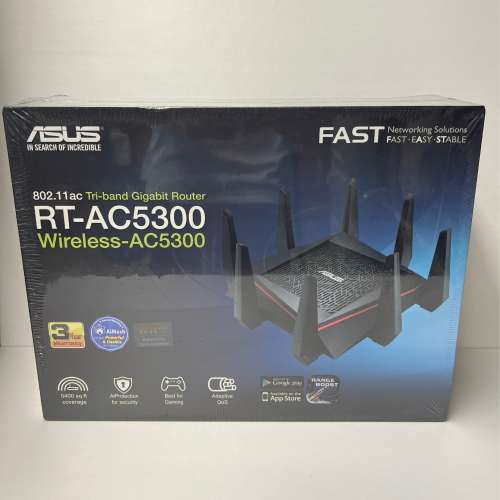 全新ASUS AC5300 三頻Gigabyte WiFi電競無線路由器 - 二手或全新網絡/WIFI, 電腦 - DCFever.com