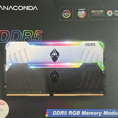 ANACOMDA ddr5 7200mhz （2x16) 白色 rgb cl 34 - 二手或全新RAM 記憶體, 電腦 - DCFever.com