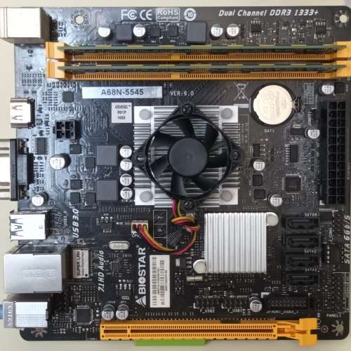 二手 BIOSTAR A68N-5545 ITX 主板+ 8G DDR3 RAM - 二手或全新底板, 電腦 - DCFever.com