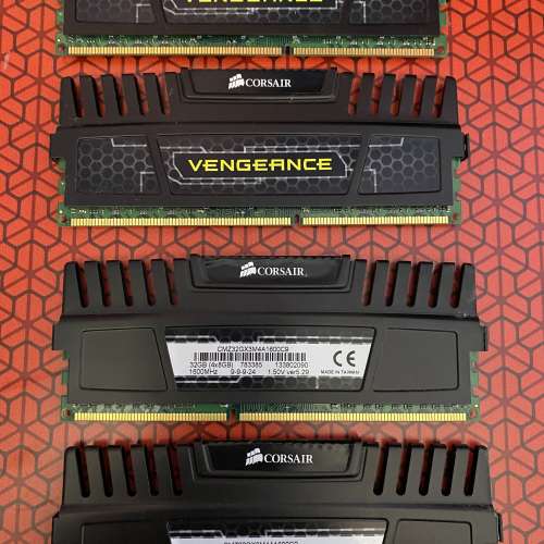 DDR3 1600Mhz 32G (4x8G) Corsair Vengeance - 二手或全新RAM 記憶體, 電腦 - DCFever.com