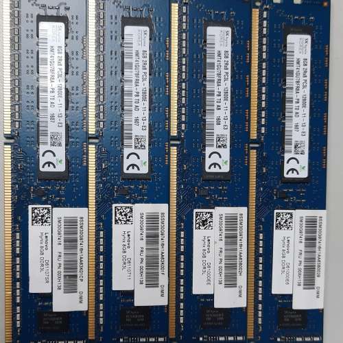 SK Hynix 4 x 8GB 32GB DDR3-1600 ECC UDIMM RAM PC3L-12800E CL11 2Rx8 普通電腦可以用 - 二手或全新RAM 記憶體, 電腦 ...