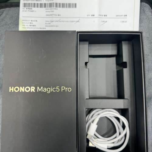 95%New Honor Magic 5 Pro 5G 12+512GB 黑色 香港行貨 有衛訊單 保養到2024年5月9日 全套有盒有配件 ...