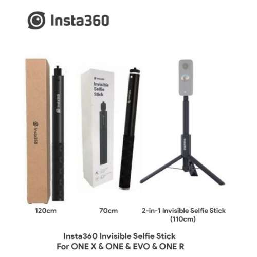 Insta360 全新原廠三腳架自拍棒 2-in-1 Invisible Selfie Stick + Tripod 運動相機 配件 - 二手或全新Action Cam, 攝影產品 ...