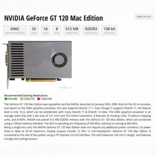 98%新行貨NVIDIA GeForce GT 120 Mac Edition - 二手或全新電腦組合, 電腦 - DCFever.com