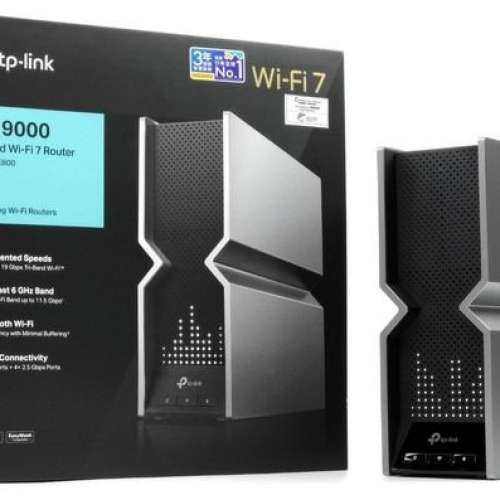 99% New TP-Link Archer BE800 BE19000 三頻 Wi-Fi 7 Router ( 原裝行貨,有保用至26年8 ...