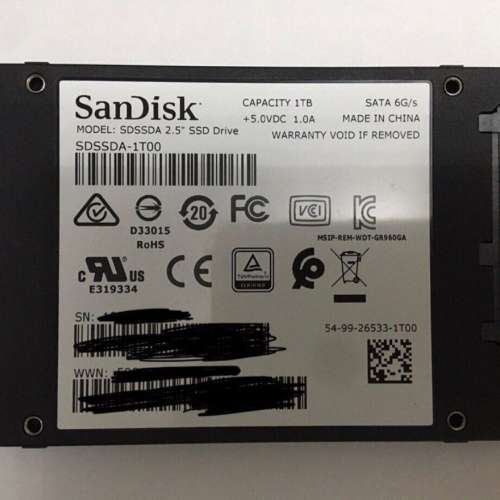 自用 ssd 1T SanDisk SDSSDA-1T00 100%work 有幾隻 - 二手或全新SSD/硬碟機, 電腦 - DCFever.com