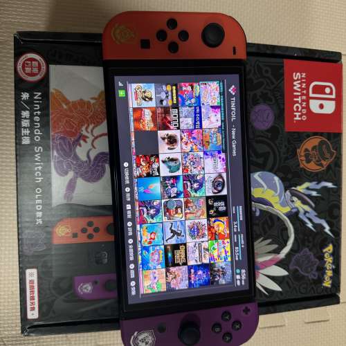 switch oled 朱紫特別開心版+128g卡 - 二手或全新電視遊戲機, 遊戲機、模型 - DCFever.com