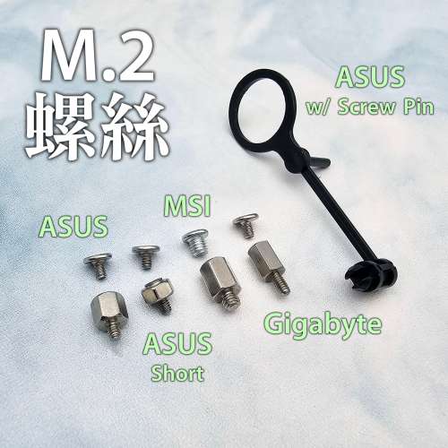 🔩M.2螺絲 M.2 Screws Set 固態硬碟螺絲|硬盤螺柱|Kit|ASUS|MSI|GIGABYTE|ASROCK|ATX|MATX ...