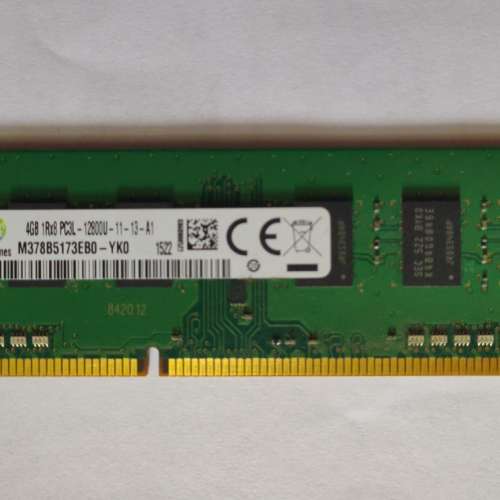 Samsung DDR3-1600 4GB Desktop Ram - 二手或全新RAM 記憶體, 電腦 - DCFever.com