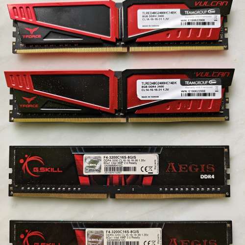 DDR4 Desktop RAM 8G *4條* - 二手或全新RAM 記憶體, 電腦 - DCFever.com
