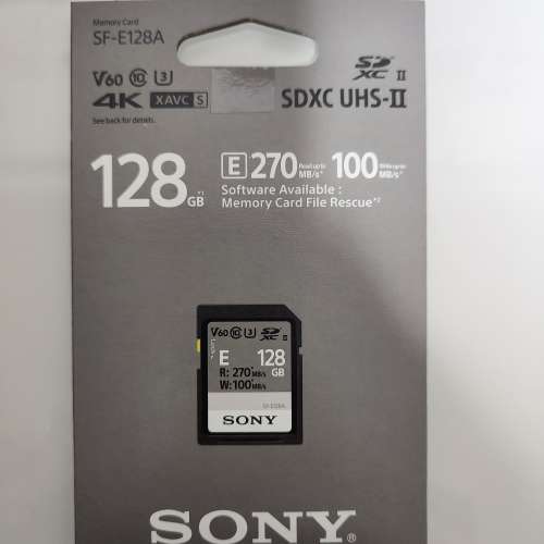 買賣全新及二手記憶卡, 攝影產品 - sony sd card sf-e128 - DCFever.com