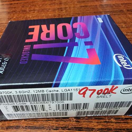 Intel i7-9700K 3.6G 12MB CPU Socket 1151 - 二手或全新CPU, 電腦 - DCFever.com