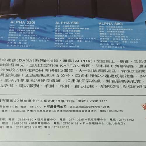 AVANCE ALPHA 880I - 二手或全新揚聲器, 影音產品 - DCFever.com