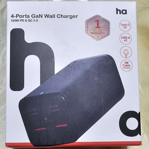 HAHA H-100W TRAVEL 4-Ports GaN 充電器 100W - 二手或全新電池、充電器, 手機通訊 - DCFever.com