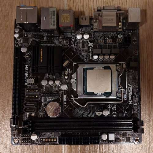 出售ASRock H81m-ITX 版連背版，i5-4440 CPU及Intel Cooling Fan - 二手或全新底板, 電腦 - DCFever.com