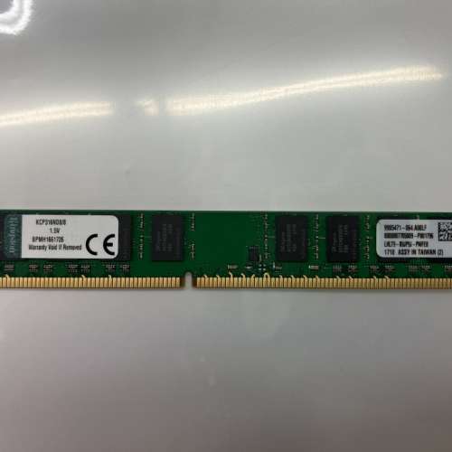 8 x Kingston KCP316ND8/8 1600MT/s PC3-12800 8GB DDR3 Memory - 二手或全新RAM ...