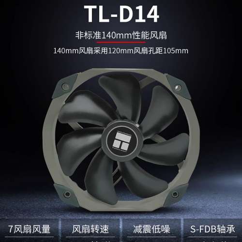 Thermalright TL-D14 (4-pin PWM,1500RPM) x2 - 二手或全新機箱電源散熱, 電腦 - DCFever.com