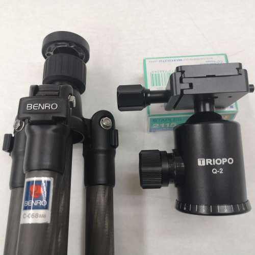 Benro C-068m8 反摺碳纖腳架+Triopo Q-2 波頭 - 二手或全新腳架, 攝影產品 - DCFever.com