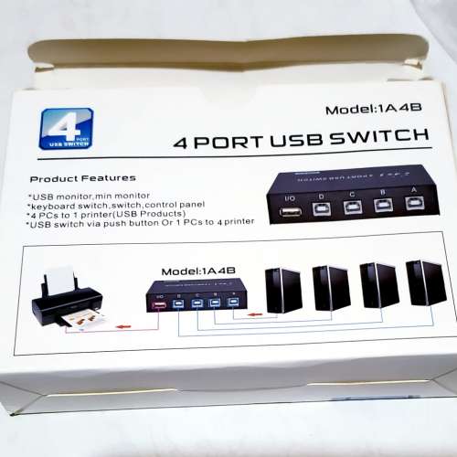 4 Port USB 2.0 Share Switch High Quality Switcher Selector Box Hub For ...