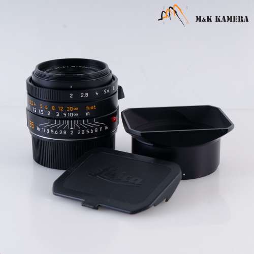 現行版Leica Summicron-M 35mm F/2.0 E39 ASPH Ver.II 11673 Black Lens ...