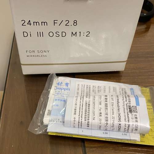 Sony E mount Tamron 24mm F/2.8 Di III OSD M1:2 (Model F051) - 二手或全新自動對焦 ...