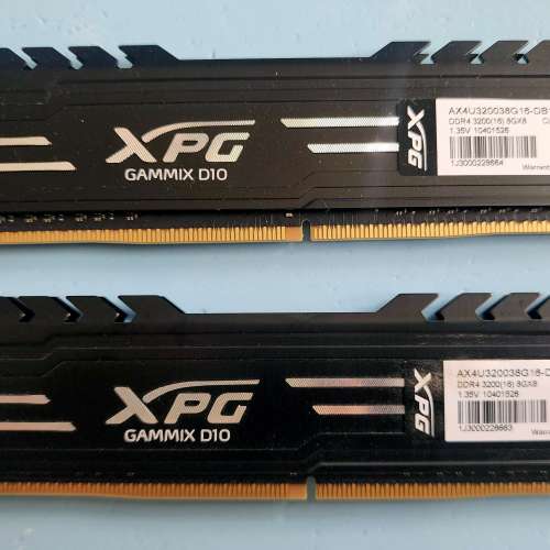 adata xpg gammix d10 ddr4 3200 (8G x 2) 16G (lifetime warranty) - 二手或全新 ...