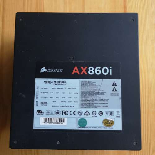 Corsair AX860i 全模組白金火牛 80+ Plantium - 二手或全新機箱電源散熱, 電腦 - DCFever.com