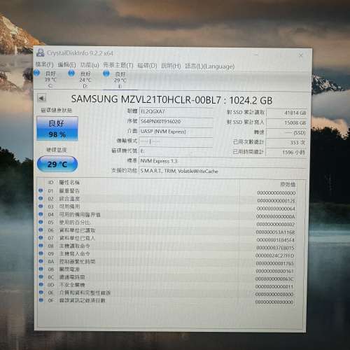 Samsung pm9a1 gen4 1t 1tb m.2 nvme 100% 正常 - 二手或全新SSD/硬碟機, 電腦 - DCFever.com