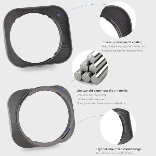 Haoge LH-SM5614 Bayonet Square Metal Lens Hood 方形遮光罩 - 二手或全新自動對焦鏡頭, 攝影 ...