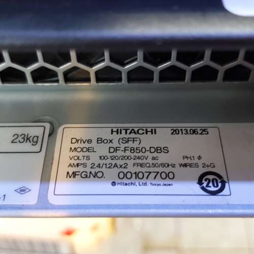 Hitachi DF-F850-DBS 24x SFF 2.5" 2x I/O 卡 DBMS6 3285196-A 2x PSW 2U ...