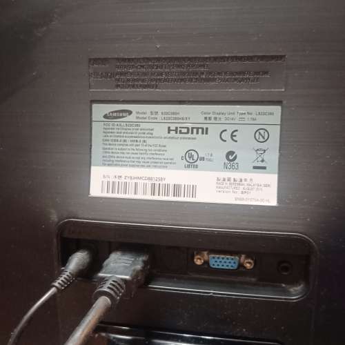 三星 Samsung S22C350H mon， 约22吋大，跟电源線 和 14 volt 火牛，沒有其他配件，没有私保。 - 二手或全新 ...