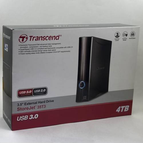 95%新行貨Transcend Storejet 35T3 (台灣製造) 3.5 吋 4TB 外置硬碟 [Mac & PC USB 3.0] 全套有盒 - 二手或全新SSD/硬碟機, 電腦 ...