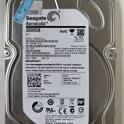 seagate 3TB 硬碟 - 二手或全新SSD/硬碟機, 電腦 - DCFever.com